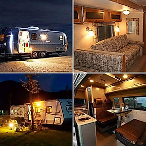 LDCHIUEN 12 Volt Low Voltage LED Light Bulbs - Soft Warm 2700K 1W (Only for 12V -24V DC/AC)- 15W Equivalent E26 Edison Base Small Globe Bulb for RV, Landscape Lights, 6PCS