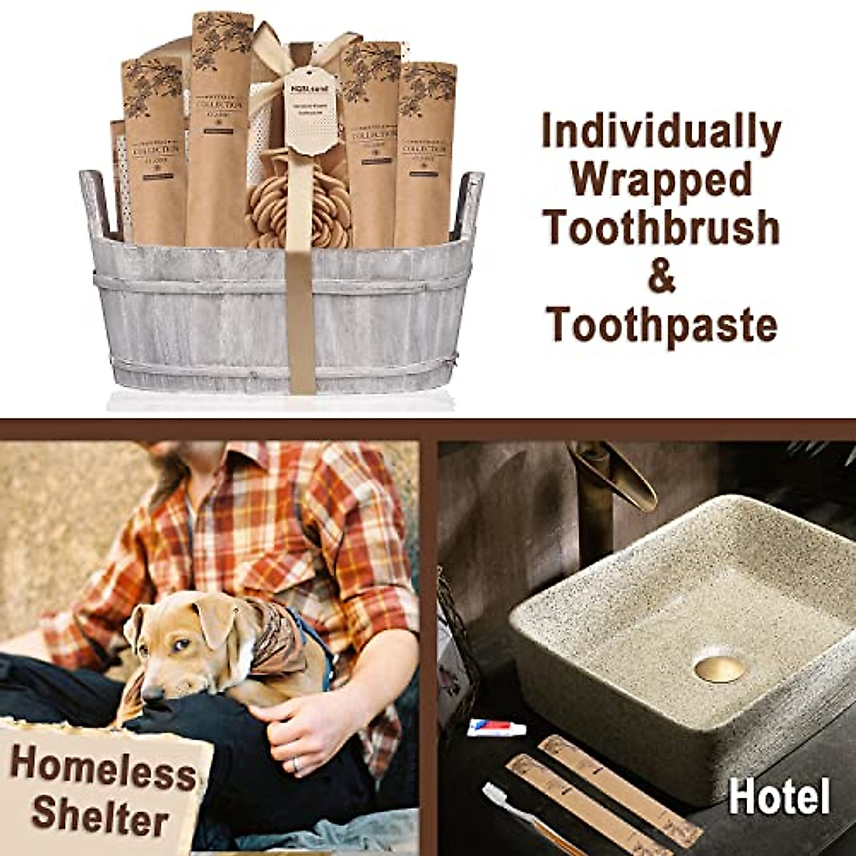 HQSLsund 20 Pack Disposable Toothbrush with Toothpaste Bulk Individually Wrapped, Travel Toothbrush Kit, Hotel Toothbrushes Bulk for Hotel,Airbnb,Shelter/Wedding/Nursing Home/Charity/Homeless