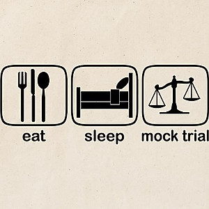 CafePress Eat Sleep Mock Trial Tote-Bag Natural Canvas Tote-Bag,Shopping-Bag