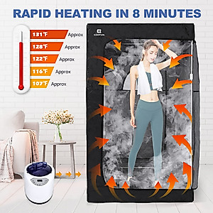 COSVALVE Portable Steam Sauna for Home, Full Size Personal Steam Room Sauna Box Kit with 2.6L 1000W Steam Generator, Remote Control, Indoor Sauna Tent for Home Spa Relaxation (39.3'' x 31.5''x 67'')