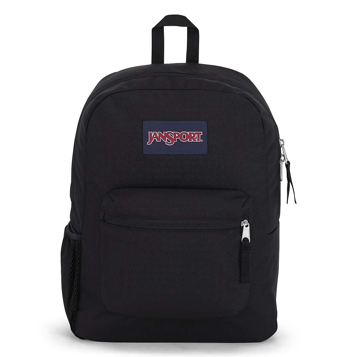 JanSport Cross Town Backpack - Travel, or Work Bookbag with Water Bottle Pocket, Black