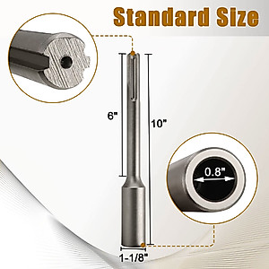 Werhoo SDS MAX Ground Rod Driver Compatible with Hilti/DeWalt/Bosch/Hitachi/Makita/Milwaukee SDS MAX Hammer Drills for 5/8inch & 3/4inch Grounding Rods (NOT Work with SDS Plus Hammer Drill)