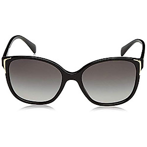 Prada PR01OS Sunglasses-Gray Gradient lens Black (1AB3M1)-55mm