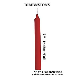 Chime Candles for Spells, Rituals, Birthday Party Congregation (100, RED)