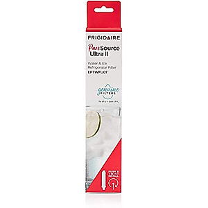 Whirlpool WHEERF Replacement Water Filter Cartridges White, 9.8 x 2.5 x 2.5 inches & Frigidaire EPTWFU01 Water Filtration Filter, 1 Count, White