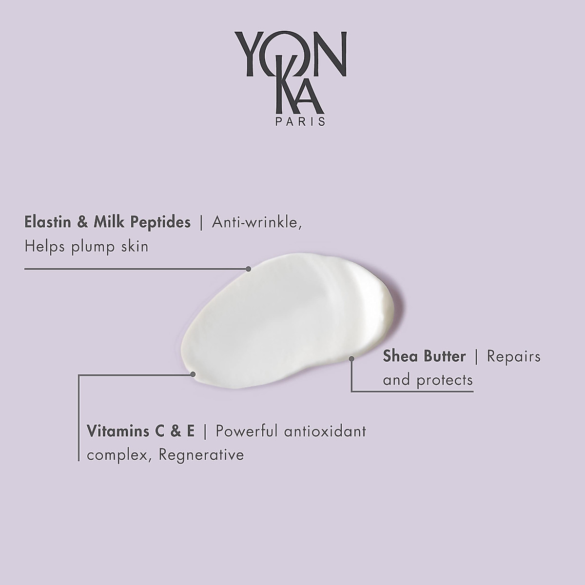 Yon-Ka Elastine Nuit Anti-Wrinkle Night Cream (50ml) Anti Aging Facial Moisturizer and Eye Cream, Soften Fine Lines and Wrinkles with Vitamin C and Elastin Peptides, Paraben-Free