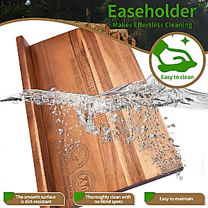Easeholder Magnetic Knife Block Natural Wooden Double Side Knife Holder Stand with Strong Enhanced Magnets Mutifunctional Kitchen Cutlery Organization Storage Rack