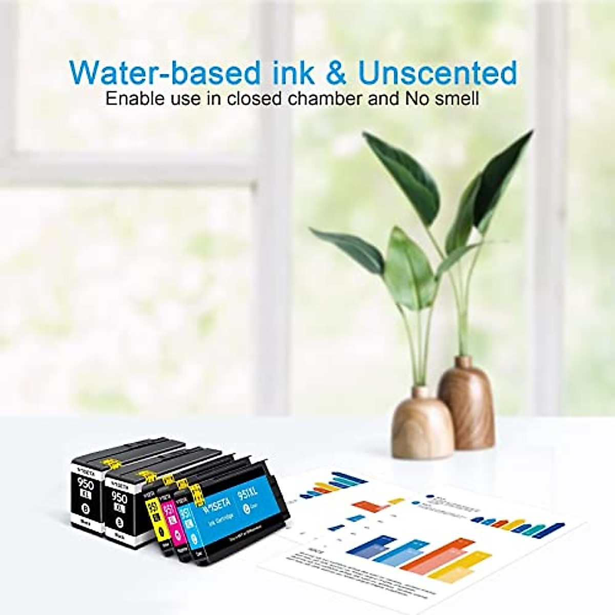 950XL 951XL Ink Cartridges Combo Pack - Compatible Ink Cartridge Replacement for HP 950 951 XL for OfficeJet Pro 8100 8600 8610 8615 8625 8640 251DW 276DW 271DW (2 Black, 1 Cyan, 1 Magenta, 1 Yellow)