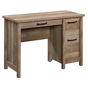 Pemberly Row Engineered Wood and Metal Computer Desk in Lintel Oak