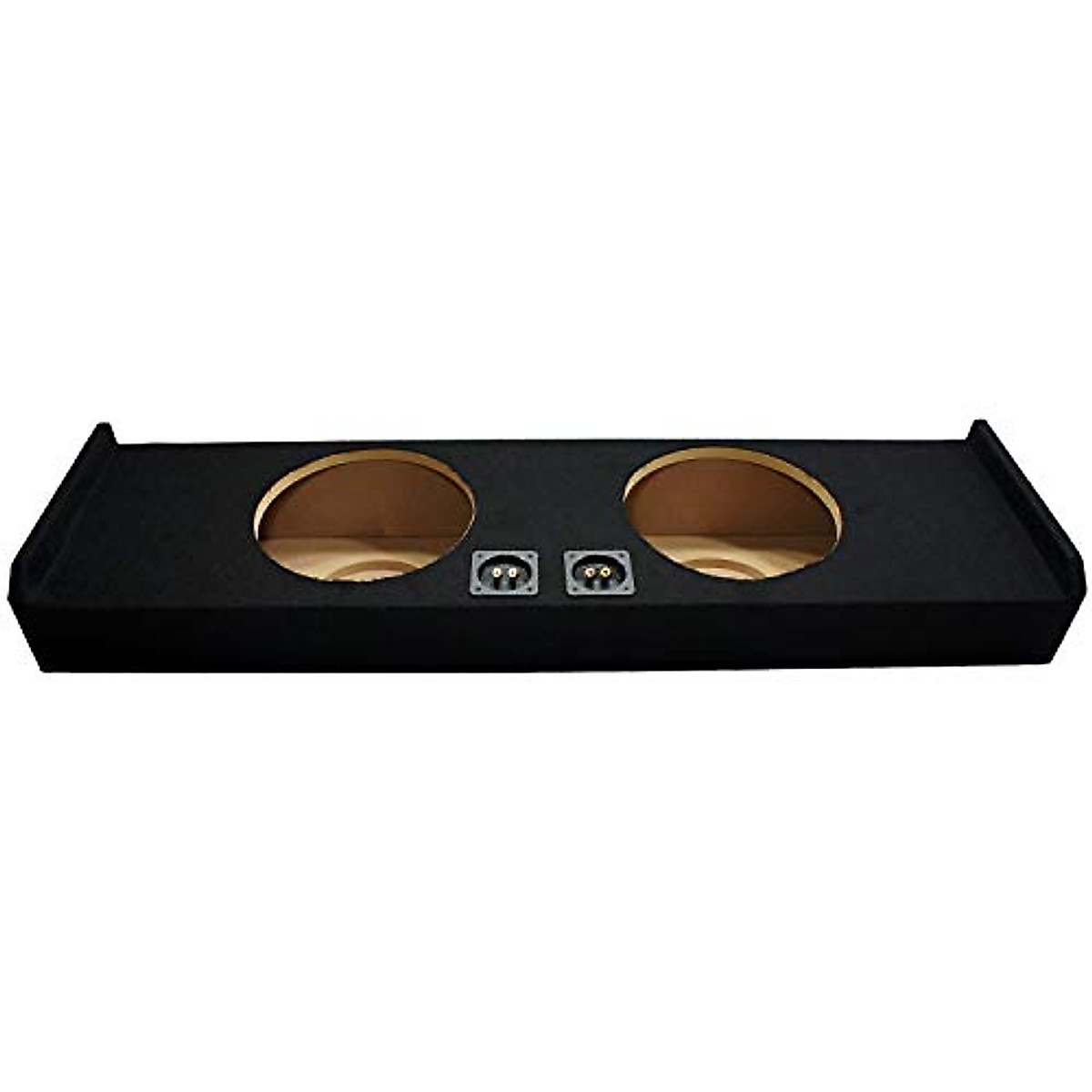 ASC FORD2X12-150-CREW-09 Compatible with Ford F150 09-12 Super Crew Cab Truck Dual 12" Sub Box, Kicker 43C124 Comp C12 Series 150W RMS SVC Sub and HA-24-WIRE 24" Wire with .205" Spade and Soldered End