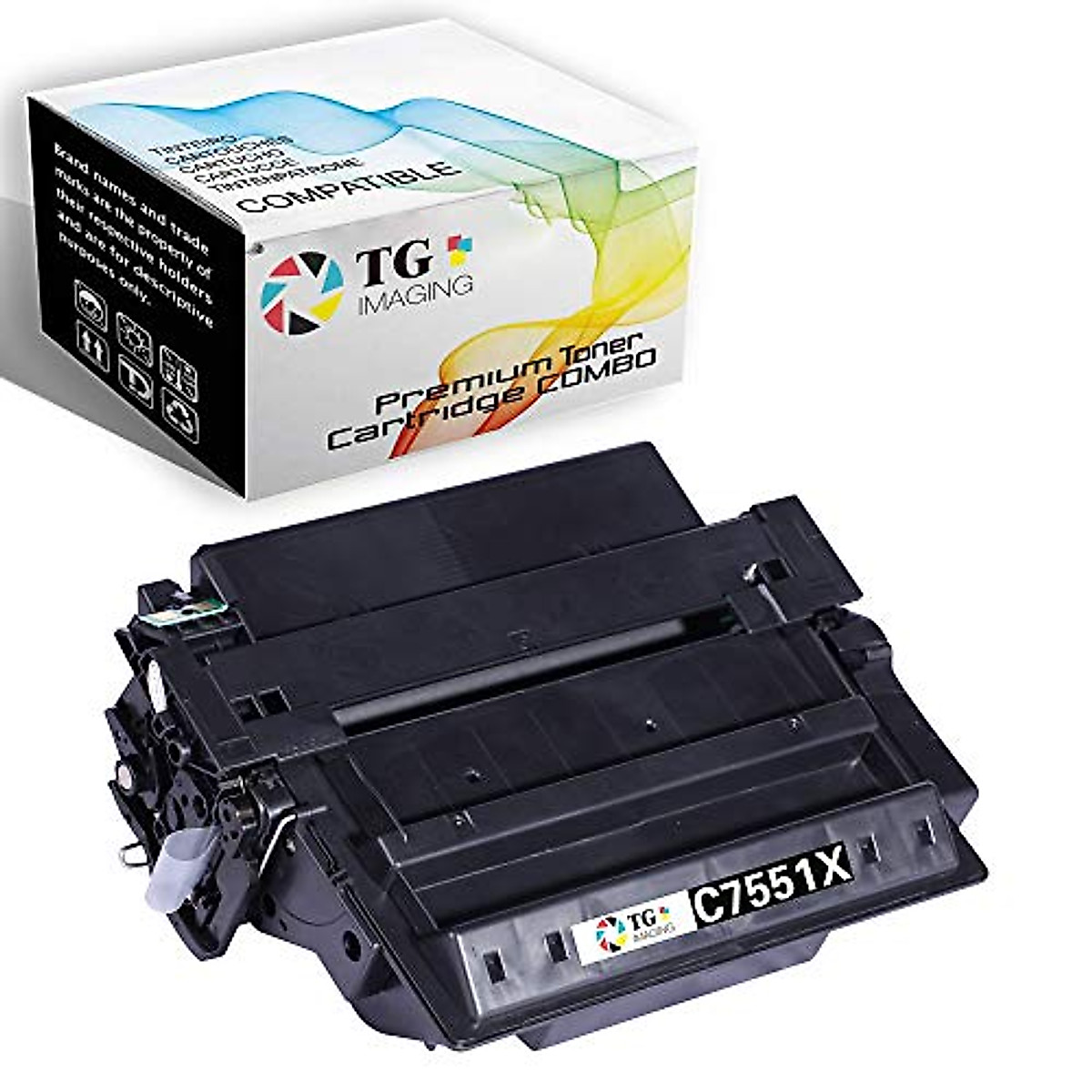(12,000 Pages) TG Imaging 1-Pack Compatible Toner Cartridge Replacement for HP 51X Toner Cartridge Q7551X Black High Yield Work in P3005 M3027 M3027x M3035 M3035xs Toner Printer
