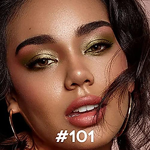 LUXAZA Cream Single Eyeshadow Stick with Blending Brush, Hypoallergenic Eye Shadow Stick Makeup, Pro Waterproof & Long Lasting Eye Brightener Stick,Eyeshadow Pencil Crayon Shimmer #101