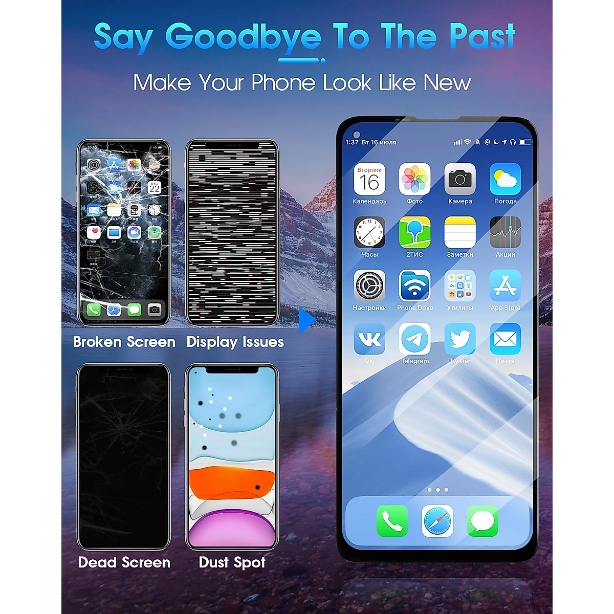 LCD Display for Motorola Moto G Stylus 2021 Screen Replacement for Moto G Stylus 2021 XT2115 XT2115-1 XT2115DL 6.8 inch Touch Screen Digitizer Glass Full Assembly with Repair Tools