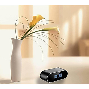 Hidden Camera Clock 1080P Wireless Spy Camera Covert Nanny Cam Baby Monitor HD Home Indoor Security Cam Night Vision Motion Detection for Office No Audio