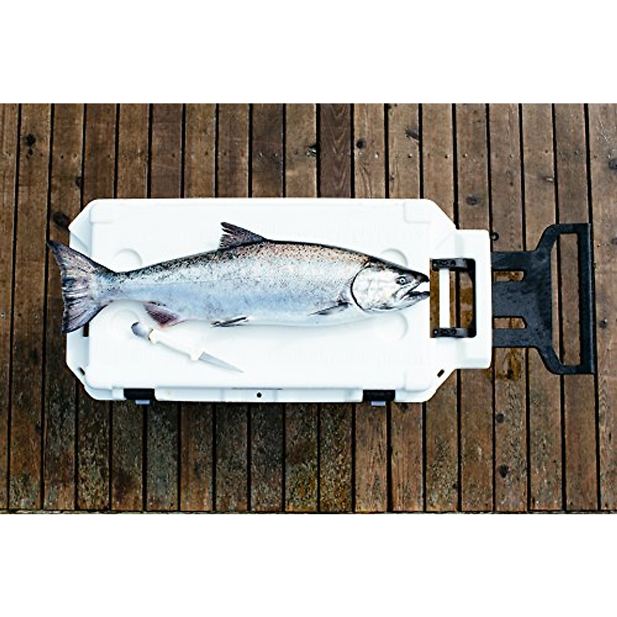 Pelican 70QT Elite Cooler (White/Grey) | 46 Can Capacity with Ice | 9 Day Ice Retention | Built-in Cup Holders & Bottle Opener | Guaranteed for Life