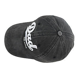 New Dad Gifts for Men, Funny Dad Est 2024 Hat, Adjustable Cotton 3D Embroidered World's Best Dad Baseball Cap, Fathers Day Birthday Gifts for Him Husband Papa Daddy Friends