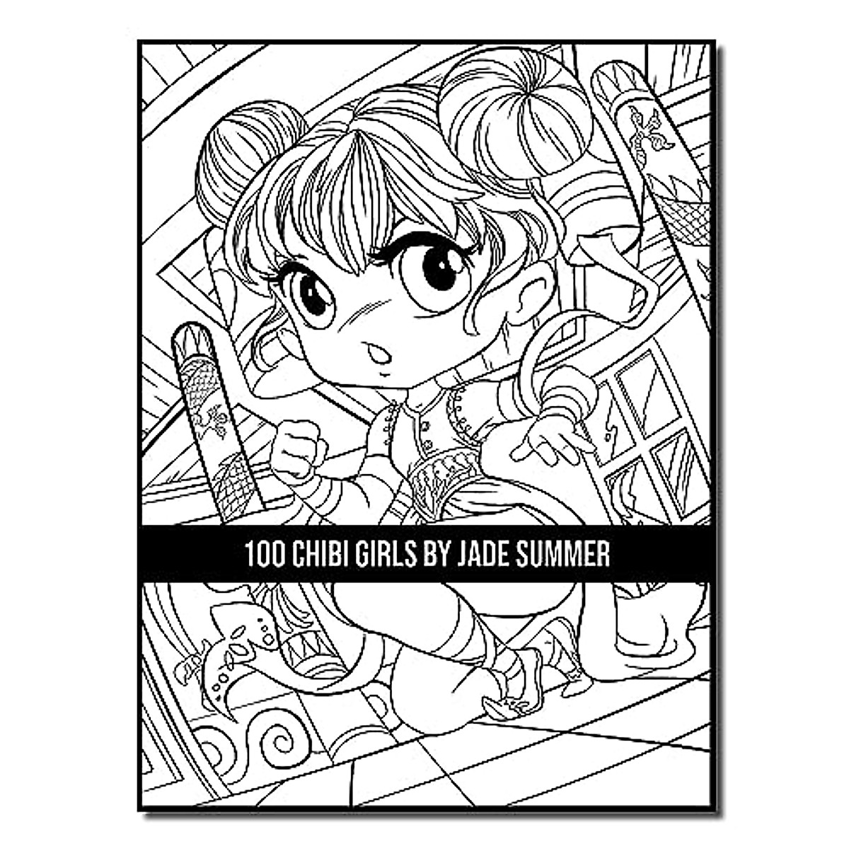 100 Chibi Girls: An Adult Coloring Book Collection with Cute Girls, Fantasy, Horror, Christmas, and More!