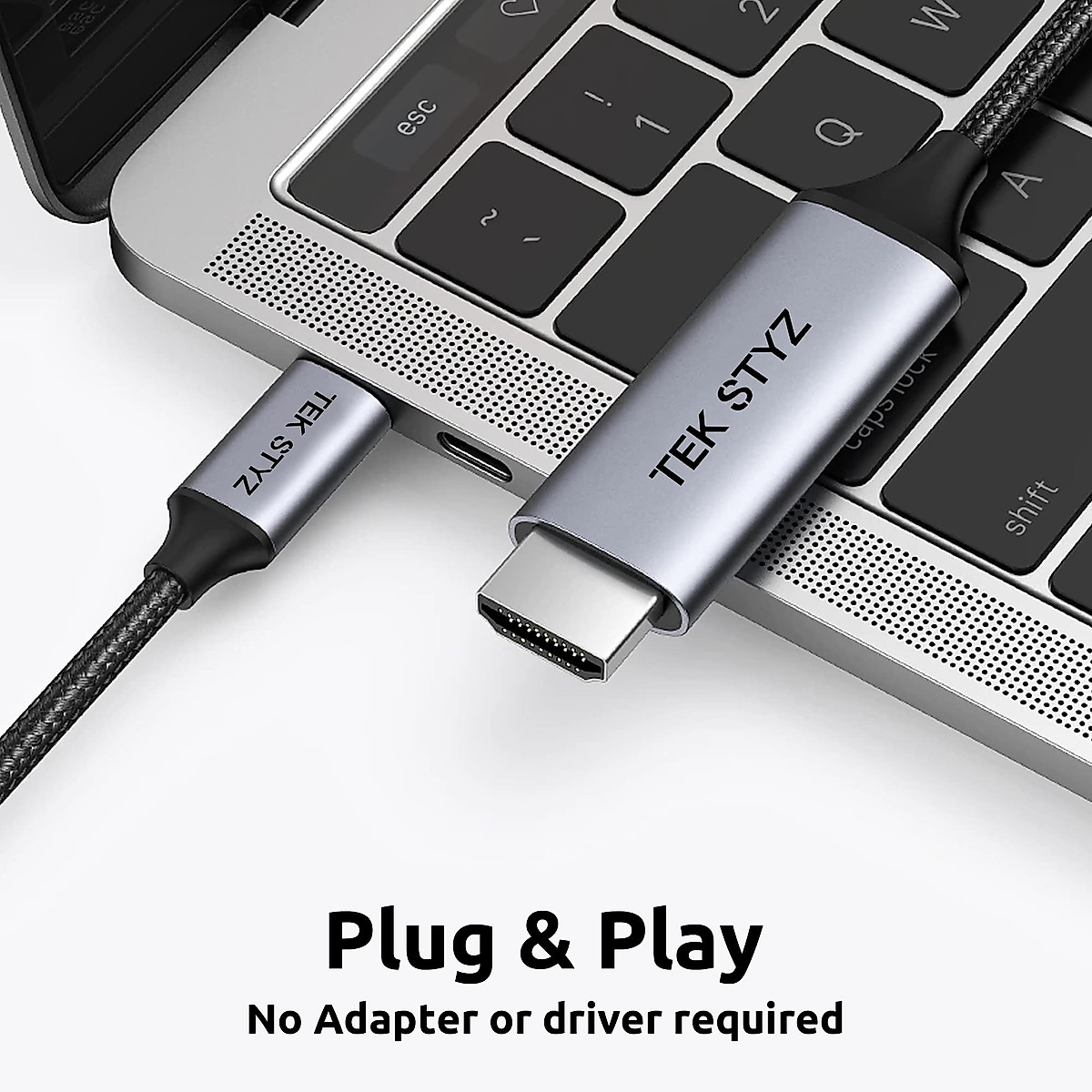 Works by Tek Styz HDMI 4k Adapter Kit Compatible with Microsoft Surface Duo 2 at Digital Full 60Hz with 6 Foot Cable!