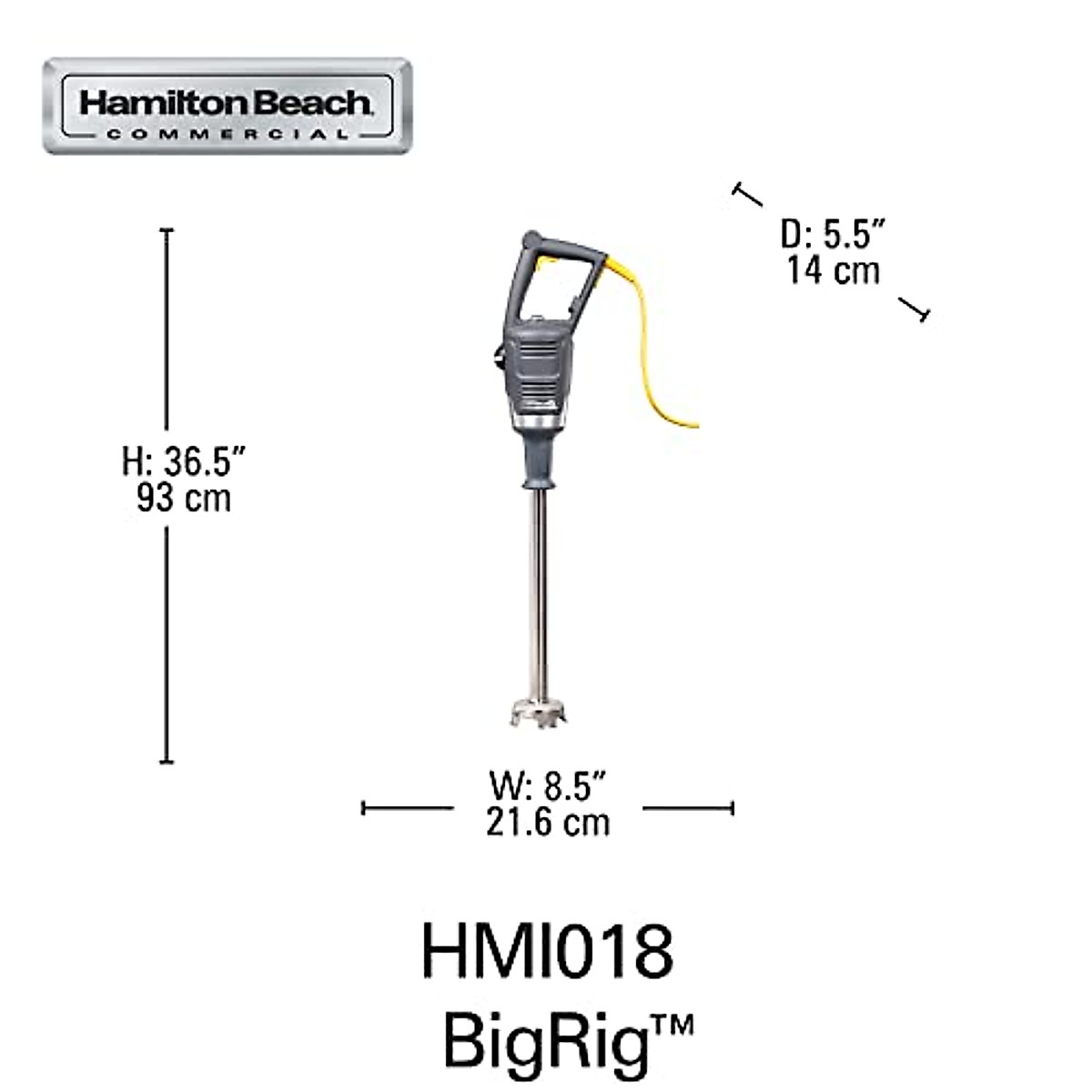 Hamilton Beach Commercial BigRig™ Immersion Blender - HMI018