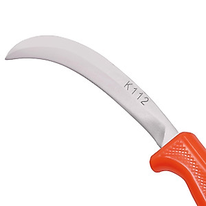 Zenport K112 Banana Knife with 5-Inch Straight Steel Blade , Orange