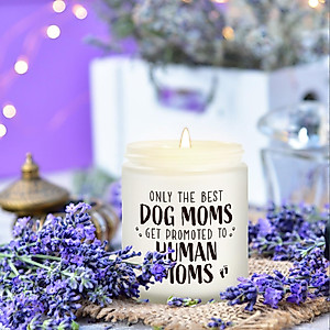 Best Expecting Mom Gifts,New Mom Gifts for Pregnant Women,Funny Dog Mom Pregnancy Gift for New Mom,First Time Mom Gifts,Mothers Day Gifts for New Mom,Mom to Be Gifts with Lavender Scented Candle