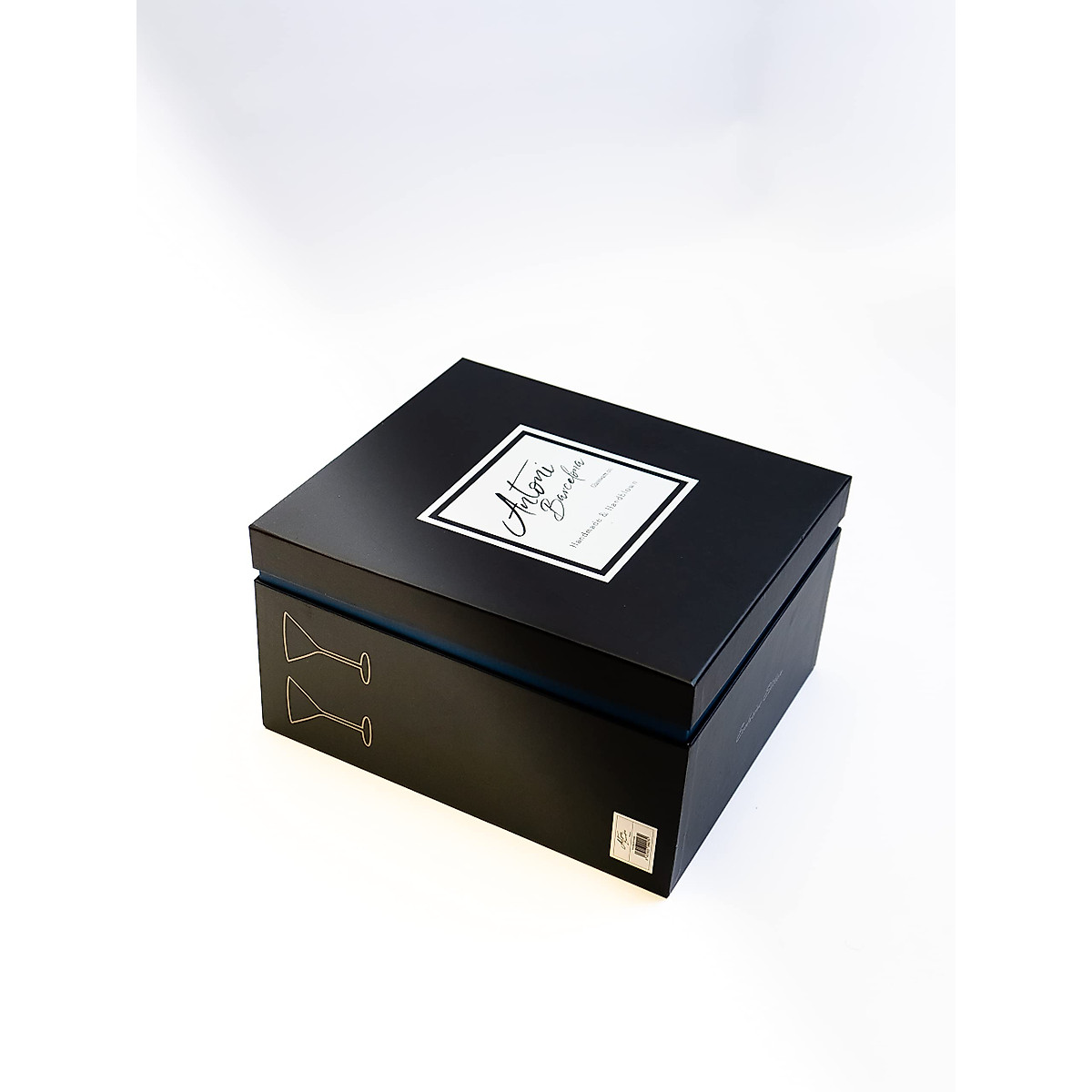 Antoni Barcelona Martini Glass BLUE – EXCLUSIVE BOX - Special Dry Cocktail 12 oz Refreshment Party Mediterranean Stunning Gift Drinkware Birthday Present Weddding Anniversary (Set 2)