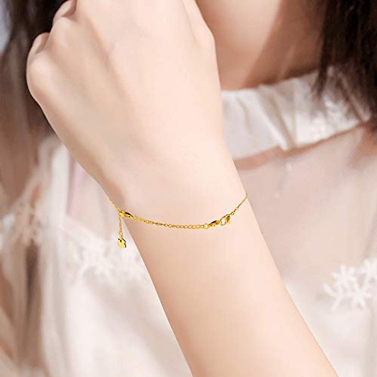 D-buy 8 Pcs Stainless Steel Necklace Extender Bracelet Extender Extender Chain Set 4 Different Length: 6 inch 4 inch 3 inch 2 inch (4 Gold, 4 Silver)