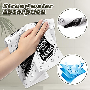 400 Pieces Bathroom Napkins Disposable Guest Towels Bathroom Guest Paper Hand Towels Please Wash Your Hands Bathroom Etiquette Guest Napkins for Powder Room Wedding Holiday Anniversary Birthday Party