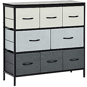 Nightstand Bedside Table Drawer Cabinet 8 Drawers Dresser Fabric Closet Storage Organizer Tower Bedroom Cabinet Versatile Practical Durable Sturdy 8-Drawer Storage Cabinet Storage Tower Dresser