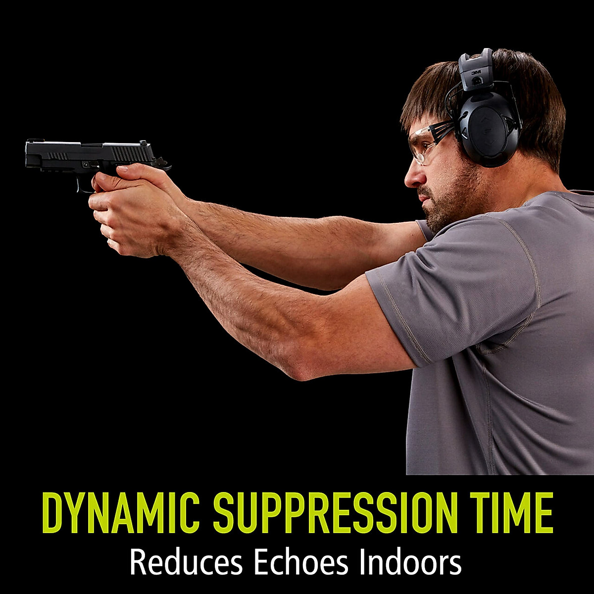 Peltor Sport Tactical 300 Smart Electronic Hearing Protector, Bluetooth Wireless Ear Muffs, NRR 22 dB, Bluetooth Headphones With Recessed Microphone, Ideal For Range, Shooting & Hunting (TAC300-OTH)