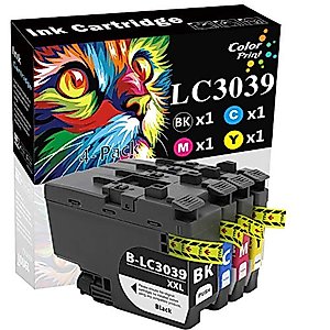 C P ColorPrint Compatible Ink Cartridge Replacement for Brother LC3039 XXL LC3039XXL LC3039BK LC3039C LC3039M LC3039Y Used for MFC-J5845DW MFC-J5945DW MFC-J6945DW MFC-J6545DW MFC-J6545DW XL Printer