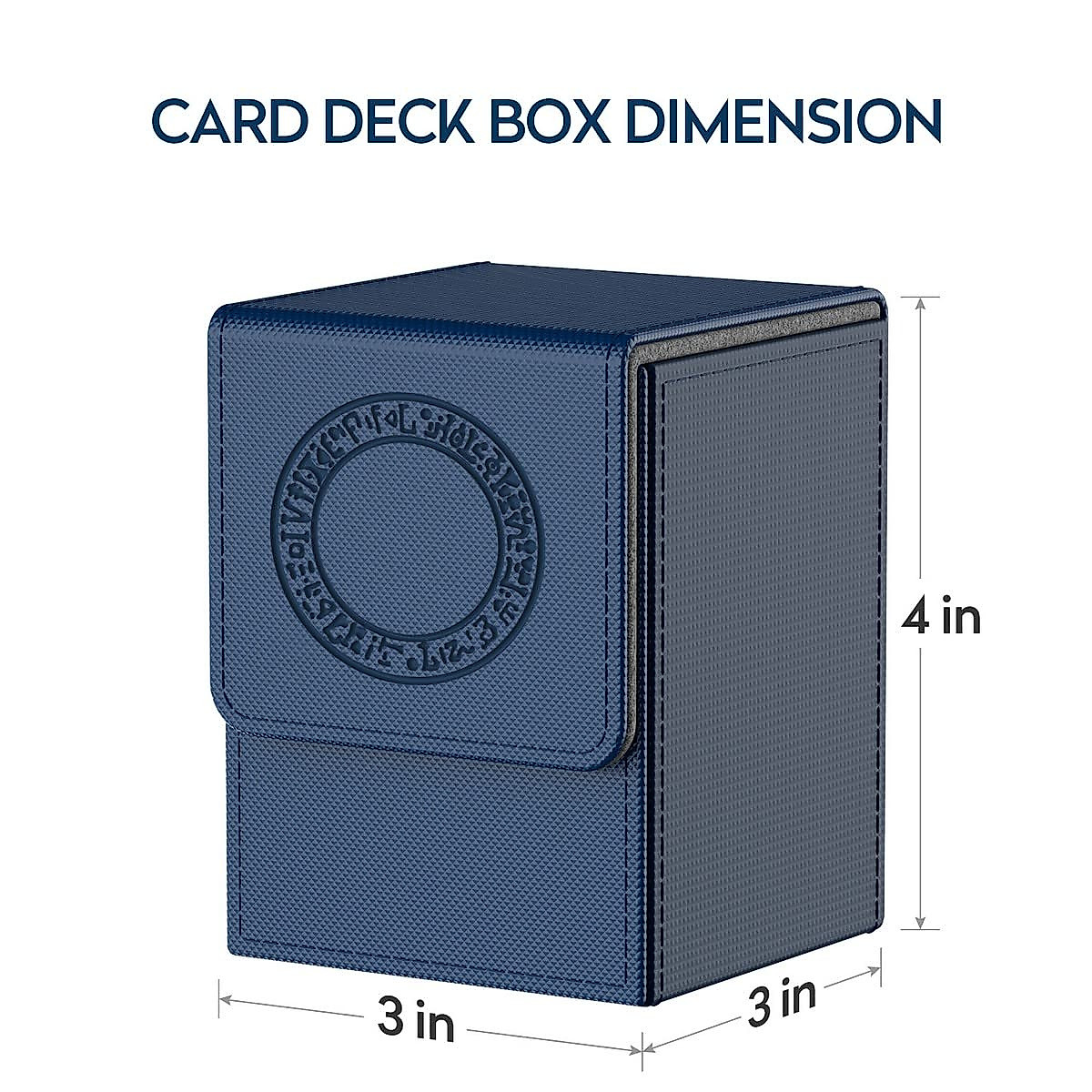 Bheddi Card Deck Box compatible with YGO Cards, Card Holder Cases with 2 Dividers per Holder, Large Size Fit 110 Cards (Spellbind) (Blue)