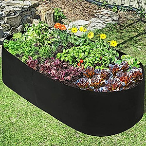 ikanboo Fabric Raised Garden Bed, Raised Planters for Outdoor Plants, Rectangle Garden Grow Bag for Herb Flower and Vegetables, 2 ft X 4 ft