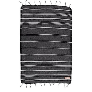 Bersuse 100% Cotton Anatolia Turkish Hand Towel - 23x43 Inches, Black