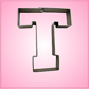Varsity Letter T Cookie Cutter 4.25 Inch (Metal) aluminum