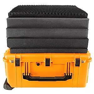 Eylar XXL 31.5" Protective Gear Roller Case Water and Shock Resistant w/Foam (Yellow)