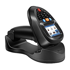 trohestar 2D Inventory Scanner Wireless Barcode Scanner Portable Barcode Reader 1D 2D PDF Data Collector Handheld Barcode Scanner with 2.2 inch LCD Screen & Charging Base