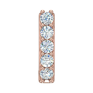 FINEROCK 0.14 Carat Diamond Nose Pin in 18K Rose Gold