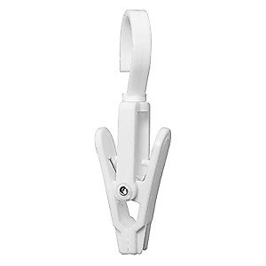 ZRM&E 10pcs Laundry Hooks Clip White Plastic Clothes Pegs Towel Socks Hanging Pegs Laundry Hangers Store Drapery Clips