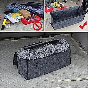 Large Anti Slip Compartment Boot Storage Organizer Tool Bag Car Storage Bag Car Trunk Organizer Soft Felt Storage Box