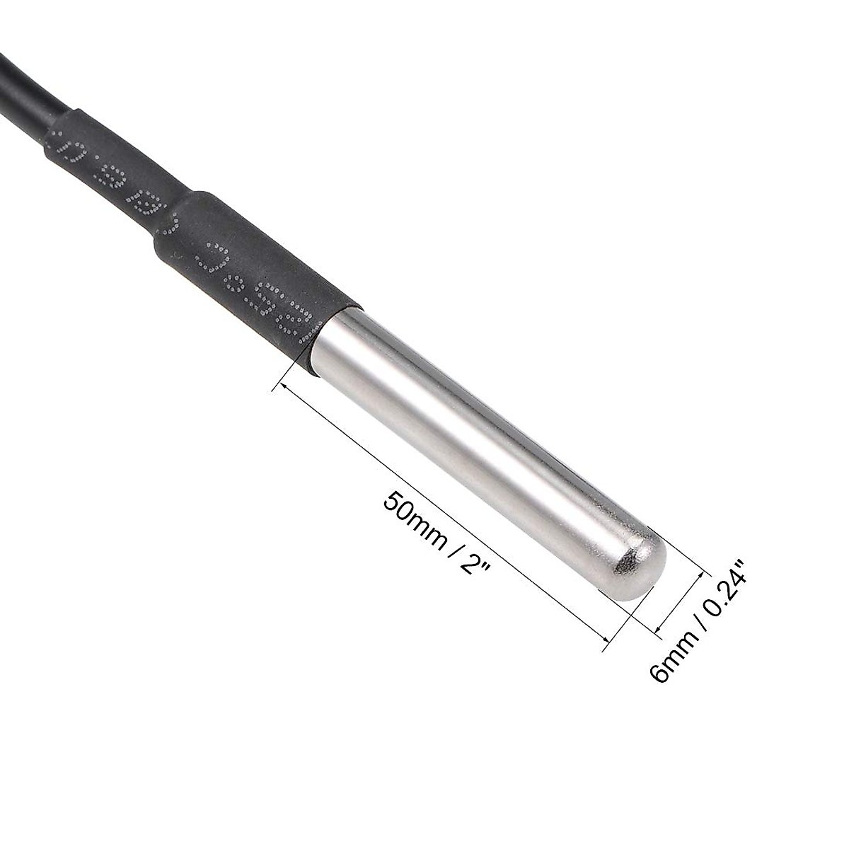 uxcell DS18B20 Temperature Sensor - Waterproof Digital Thermal Probe Temp Sensor - 1M Lead Length