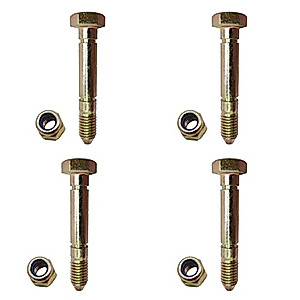 4 Pack 51001500 Replacement Shear Pin Bolts & Nuts fits Ariens 51001 51001500 Snowblowers