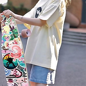 Cute Axolotl Stickers Axolotl Stuff Gifts for Kids Adults, Kawaii Stickers 50PCS Kechup Vinyl Waterproof Animal Stickers for Water Bottles Luggage Laptop