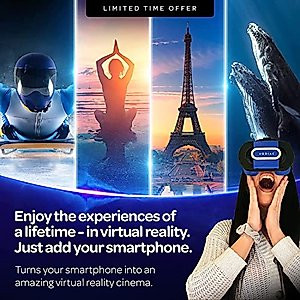 Vodiac VR - Virtual Reality Goggles, Carry Case, Free VR Videos & More via The Vodiac in-App Streaming Service. Powered by Your Smartphone iPhone Android Compatible
