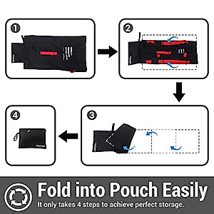 ProFaster Car Seat Travel Bag Backpack for Air Travel - Karfast Universal Infant Carseat Gate Check Bag Cover for Airplane, Foldable with Pouch, Black