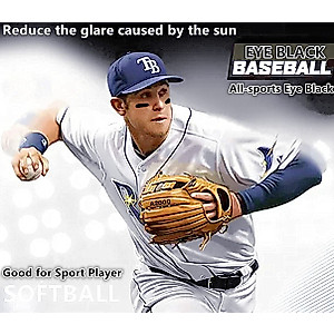 Go Ho 3PCS Eye Black Face Paint Stick for Sports,Waterproof Eye Black,Baseball/Softball/Football Accessories Stick,Easy to Color and Remove,Black Lip Smacking or Body Paint for Halloween Makeup