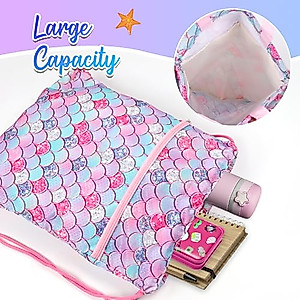 RLGPBON Backpack, Drawstring, Waterproof, for Kids Girls and Boys, Gym, Dance, Sports, 1L