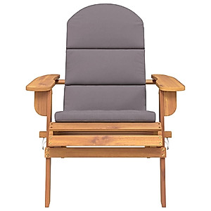 Gecheer Adirondack Patio Chair with Cushions Solid Wood Acacia 1102511A