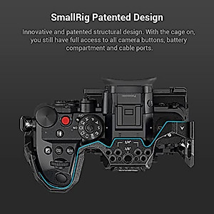 SmallRig GH6 Cage Kit for Panasonic LUMIX GH6 with an HDMI & USB-C Cable Clamp and a Top Handle - 3441
