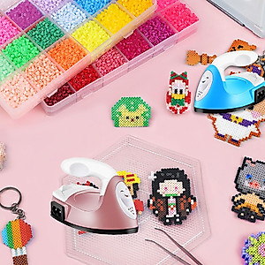 Mini Craft Iron Mini Iron Press,Mini Heat Press Machine for T Shirts Shoes and Hats Small Heat Transfer Vinyl Projects,Portable Travel Irons Mini Heat Press Crafting Craft Clothes (Fruit Pink)